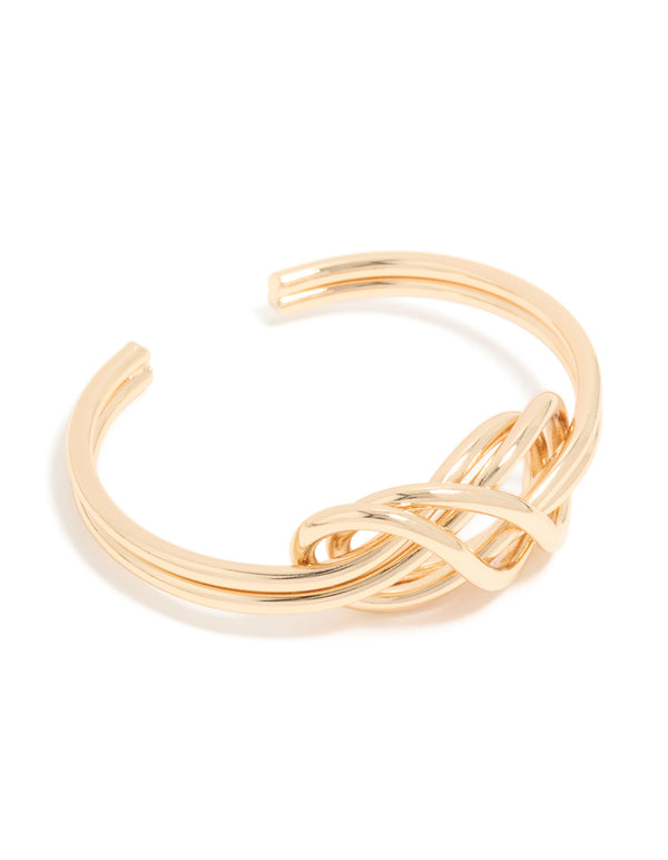 Gold Layered Knot Wrist Cuff - Lovisa